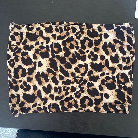 Tops | Leopard Print Tube Top | Poshmark